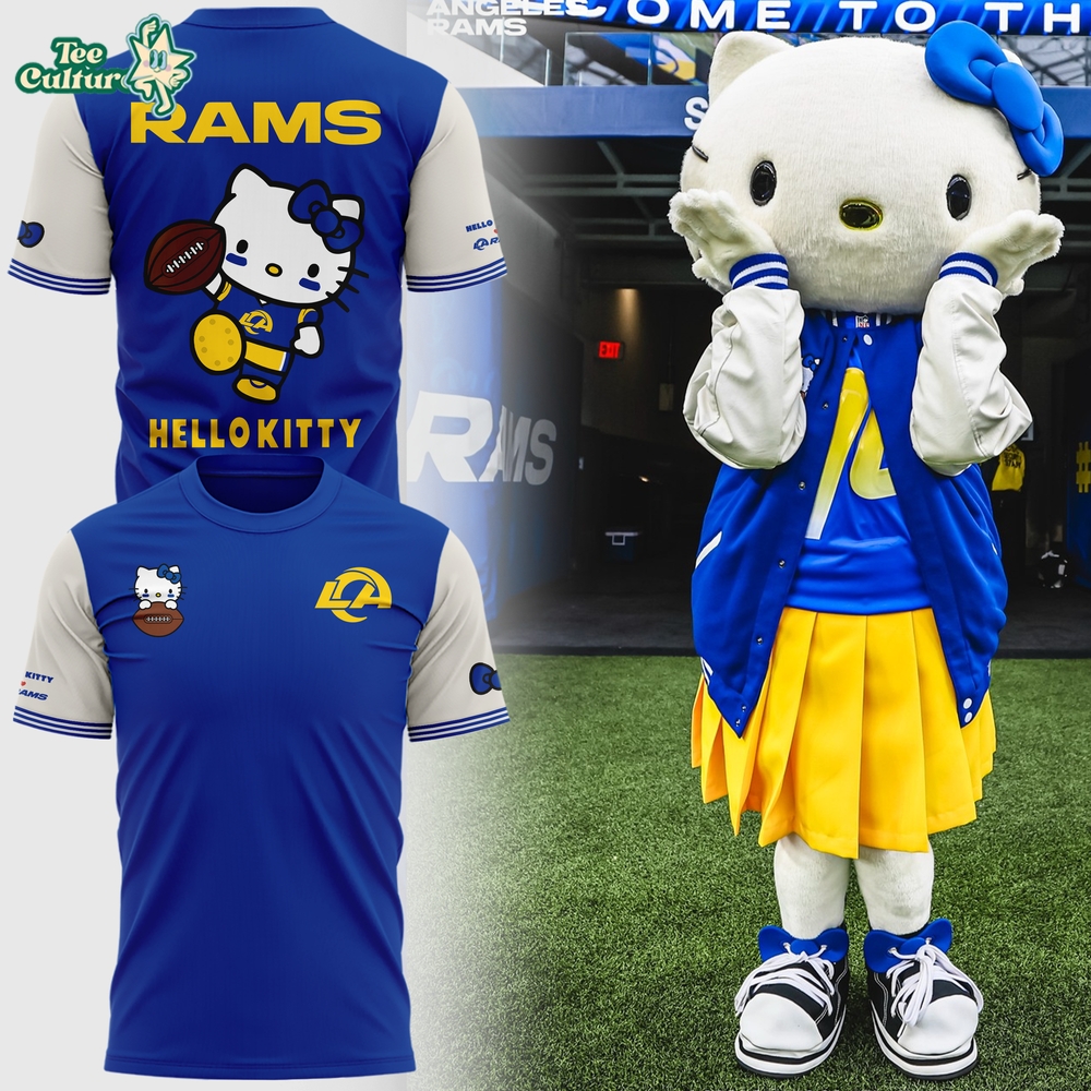 Hello Kitty x Los Angeles Rams Supercute collab Tshirt 2026 Limited ...