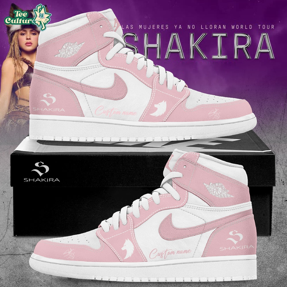 Shakira Las Mujeres Ya No Lloran Tour 2026 Custom Name Pink Air Jordan ...