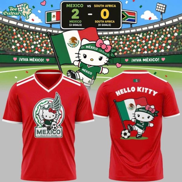 Mexico Soccer x Hello Kitty WC26 Special Edition Red Shirt - Teesculture