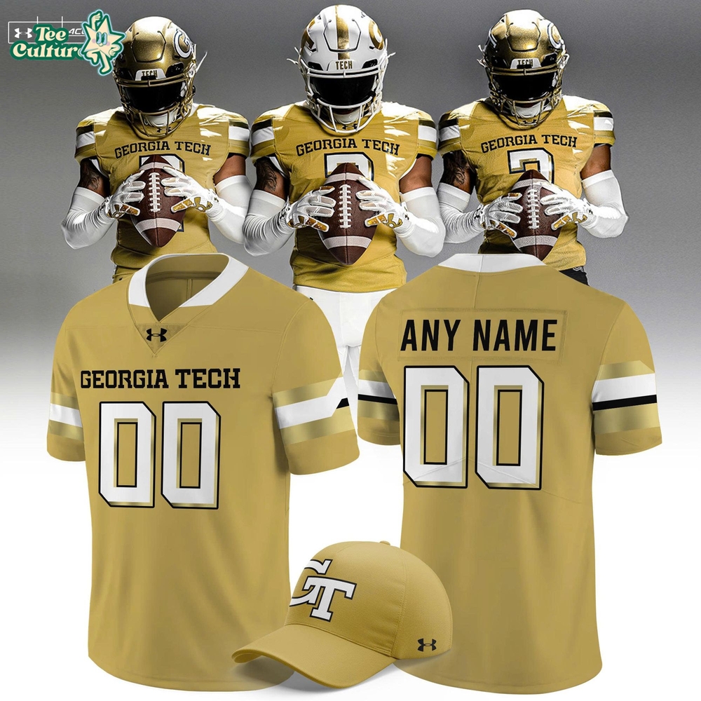 Official Georgia Tech Football 2026 New White Football Jersey - Teesculture