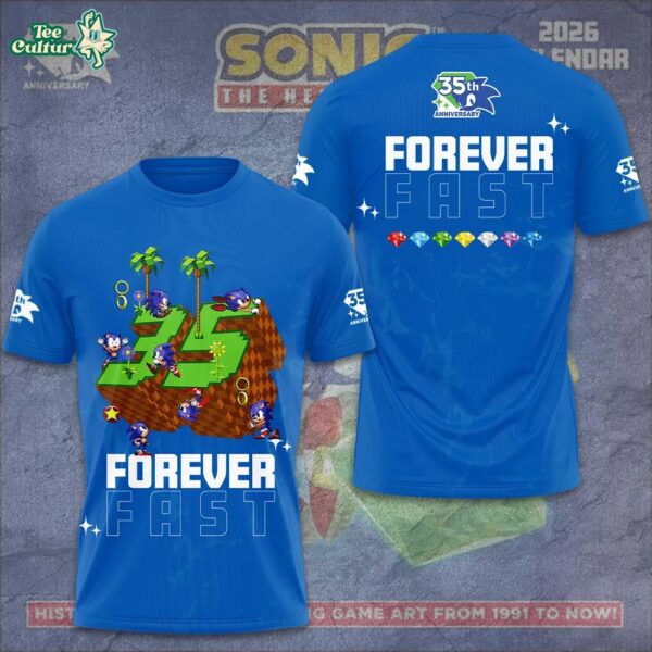 Sonic the Hedgehog 35th Anniversary Forever Fast Limited Edition Shirt ...