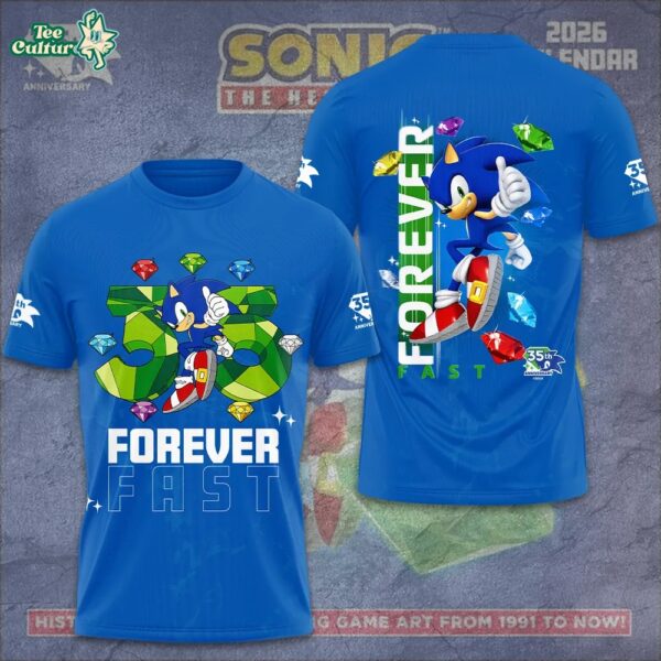 Sonic the Hedgehog 35th Anniversary Forever Fast Limited Edition Shirt ...