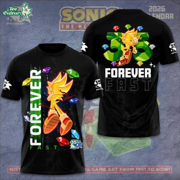 Sonic the Hedgehog 35th Anniversary Forever Fast Limited Edition Shirt ...