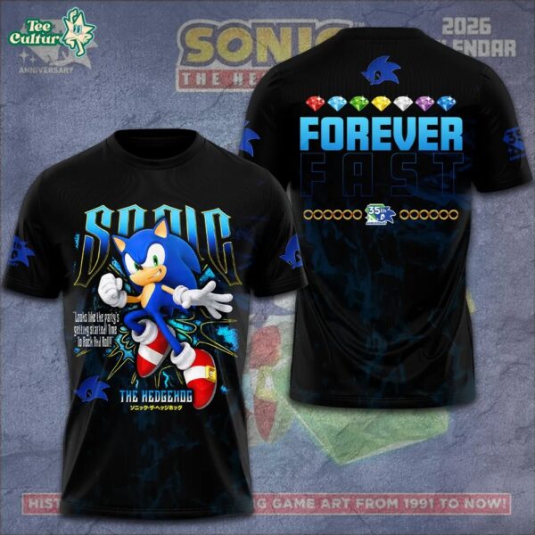 Sonic the Hedgehog 35th Anniversary Forever Fast Limited Edition Shirt ...